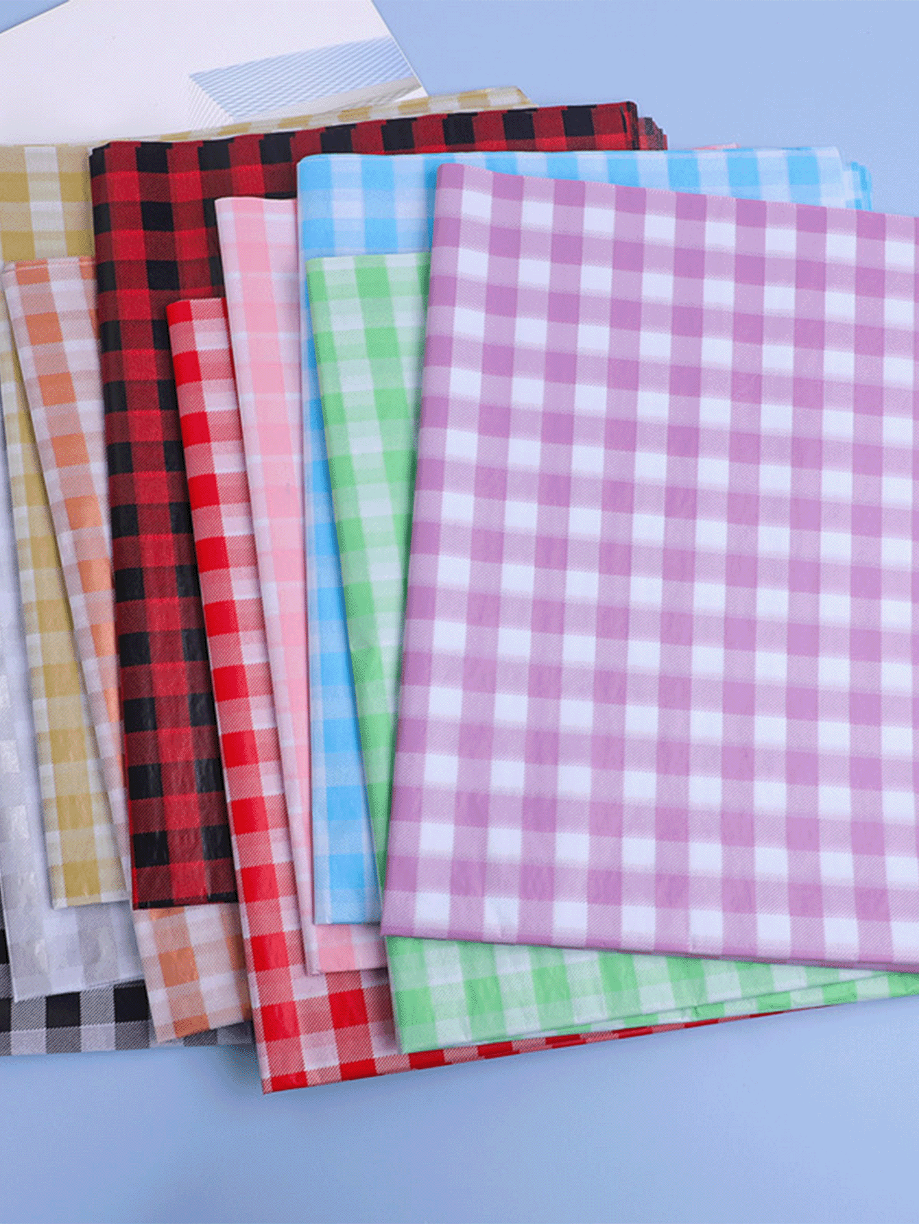 10sheets Colored Grid Design Copy Paper, Bouquet Wrapping Paper, Thin ...