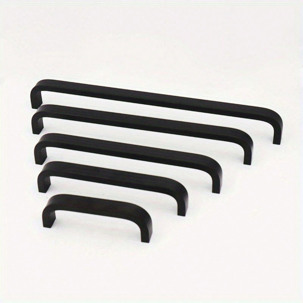 2 Black Aluminum Alloy Handles Stylish Kitchen Cabinet Handles And ...