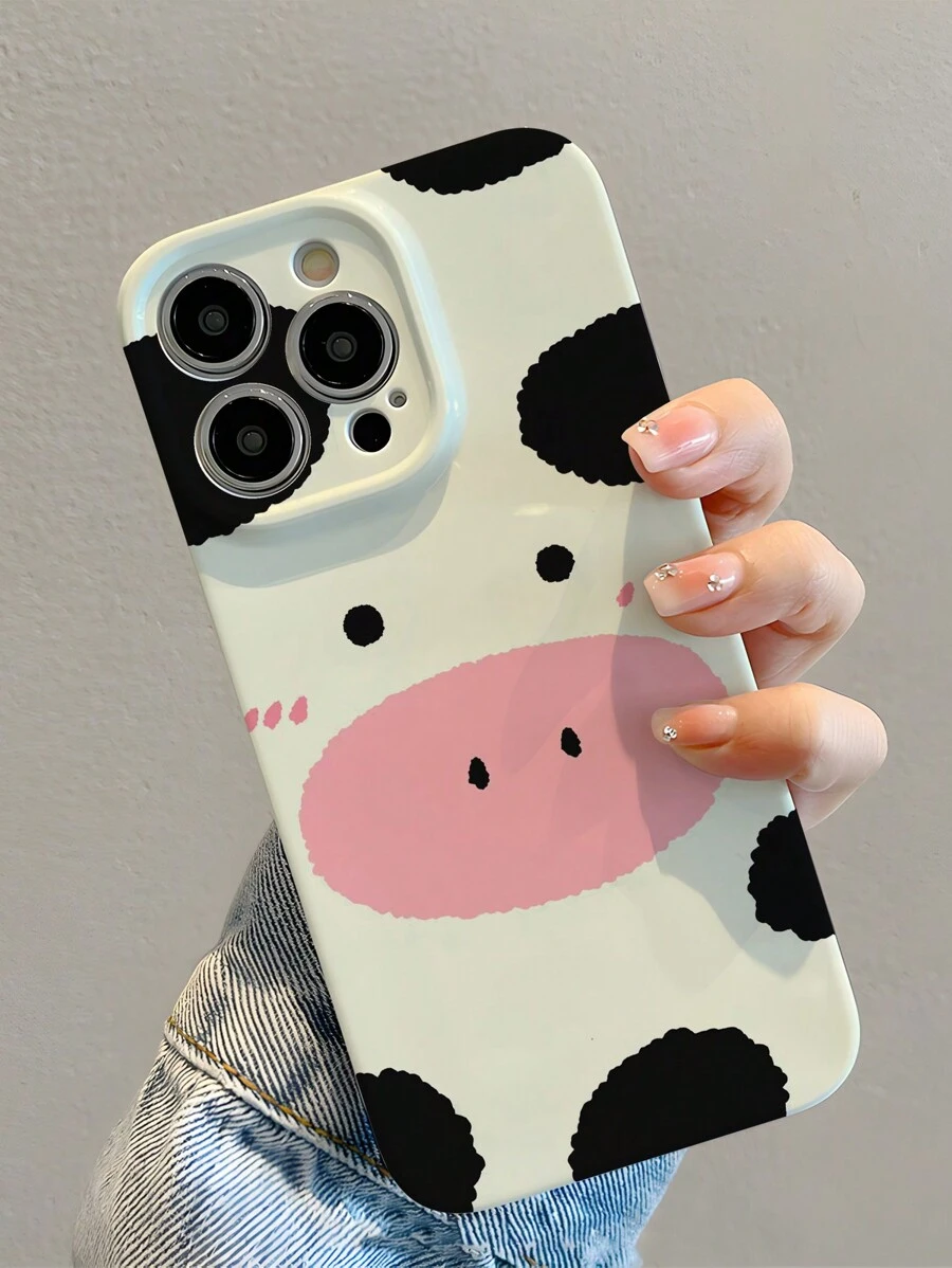 1pc Cute Blushing Cow Pattern Phone Case | SHEIN USA