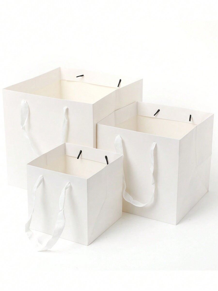 3PCS Large White Kraft Paper Gift Bags With Handles Square Gift Bags 3pcs-large-white-kraft-paper-gift-bags-with-handles-square-gift-bags