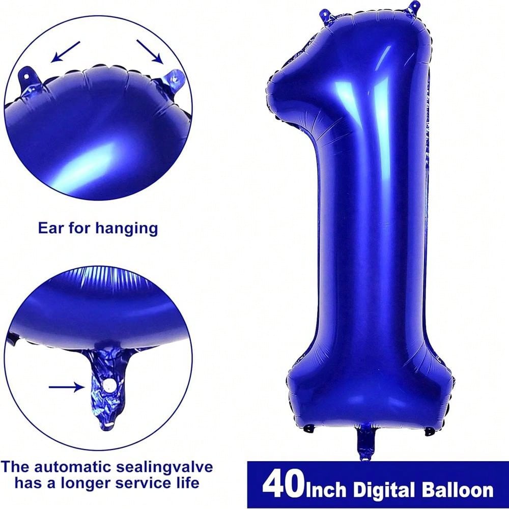 Blue Number 10 Balloon, 40 Inch (about 101.6cm) Large Size Foil Balloon ...