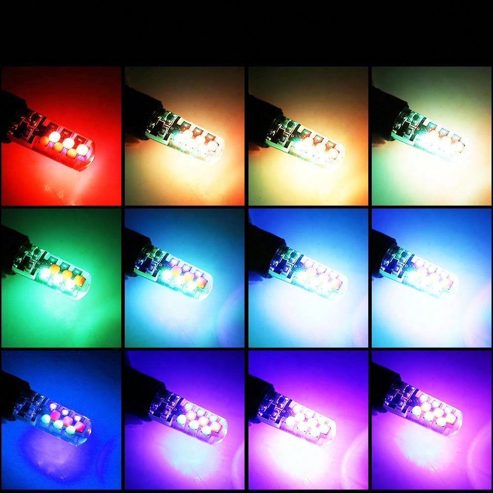 Modified Seven-color Led T10 Rgb Cob Width Indicator Lamp, Flashing And ...