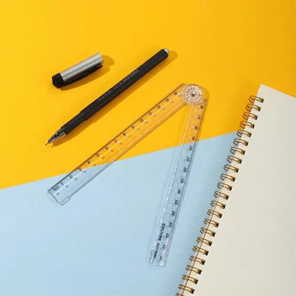 15cm Transparent Ruler Set, Folding Measurement Drawing Straight Rulers ...