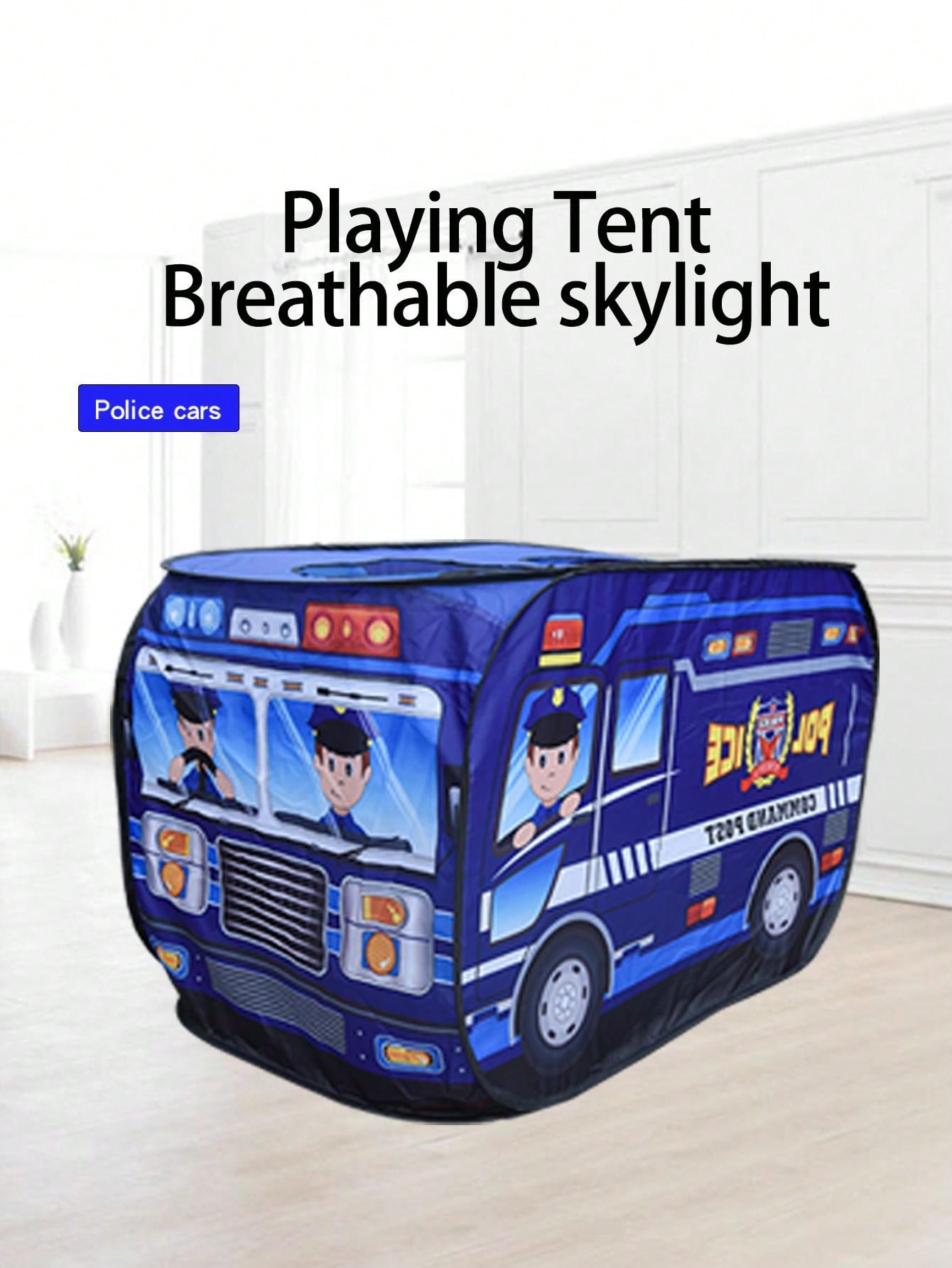 Police Car Tent For Kids, Indoor Toy Car Game House For Boys And Girls ...