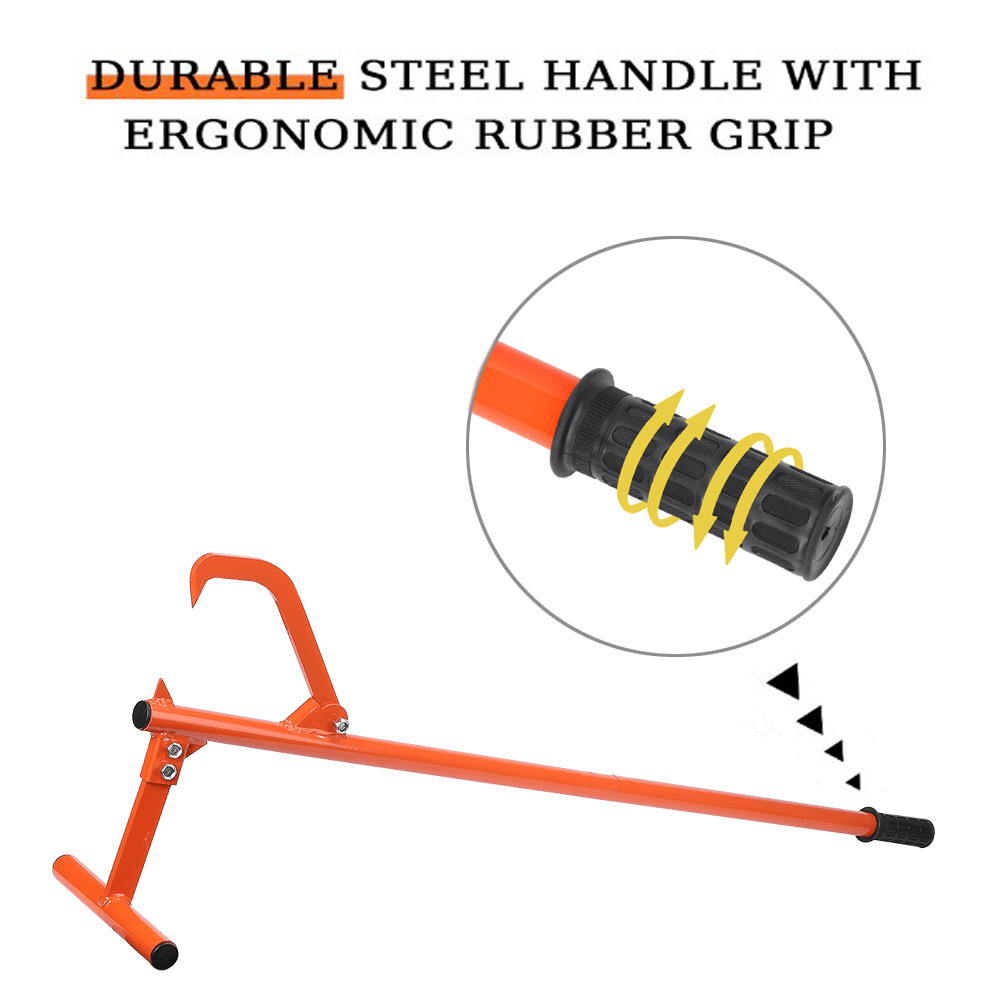 50.4" Timberjack Log Lifter, Adjustable Hook,Heavy-Duty Log Jack Helps ...