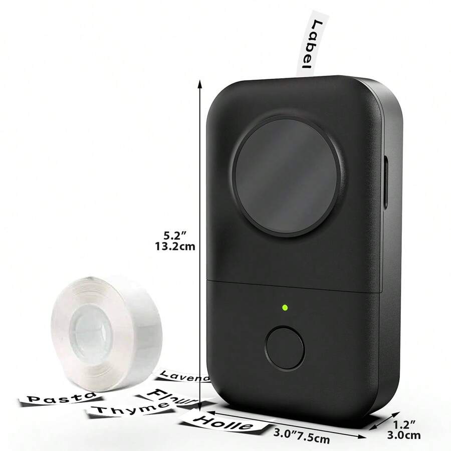 1 Roll Sticky Label Maker D30 Label Maker With Tape, Bluetooth Wireless ...