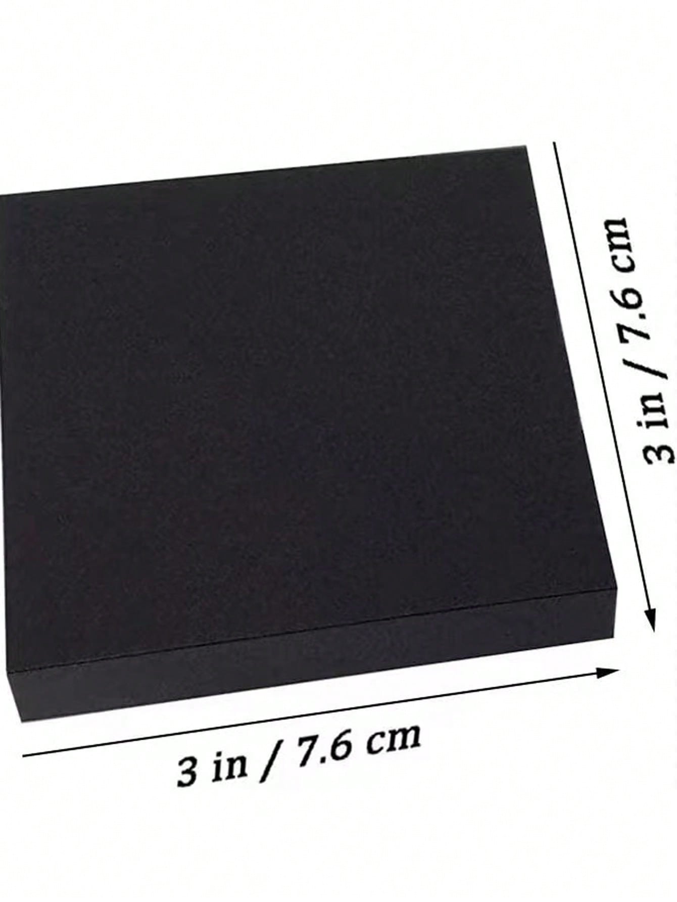 Creative Pure Black Simple Sticky Notes Square Shape Student Tearable ...