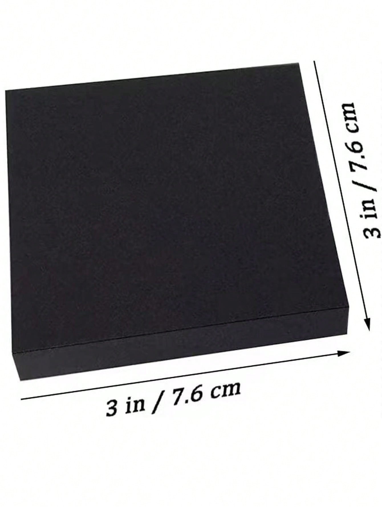 Creative Pure Black Simple Sticky Notes Square Shape Student Tearable ...