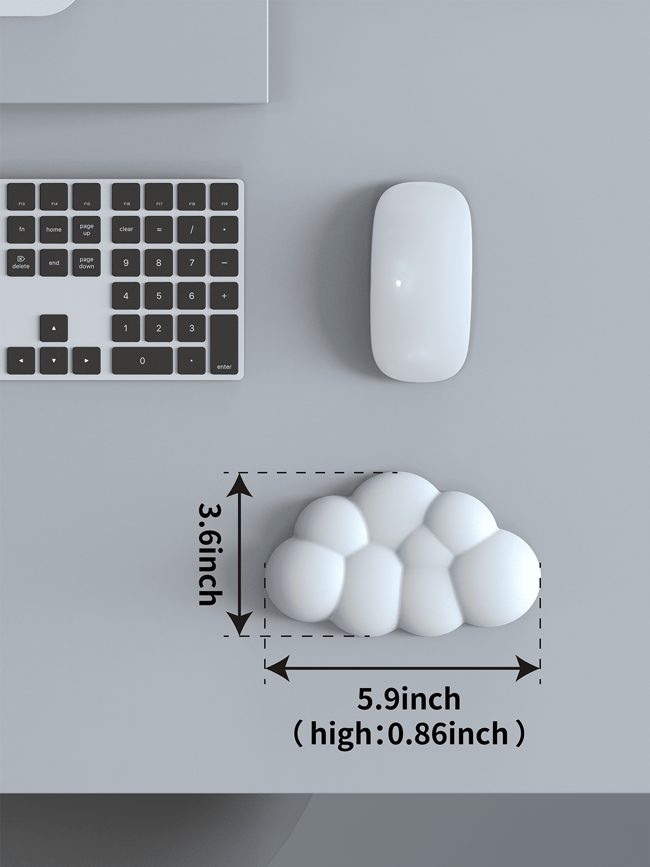 Cloud Shaped Wrist Rest Pad, Soft Pu Memory Foam Wrist Support ...