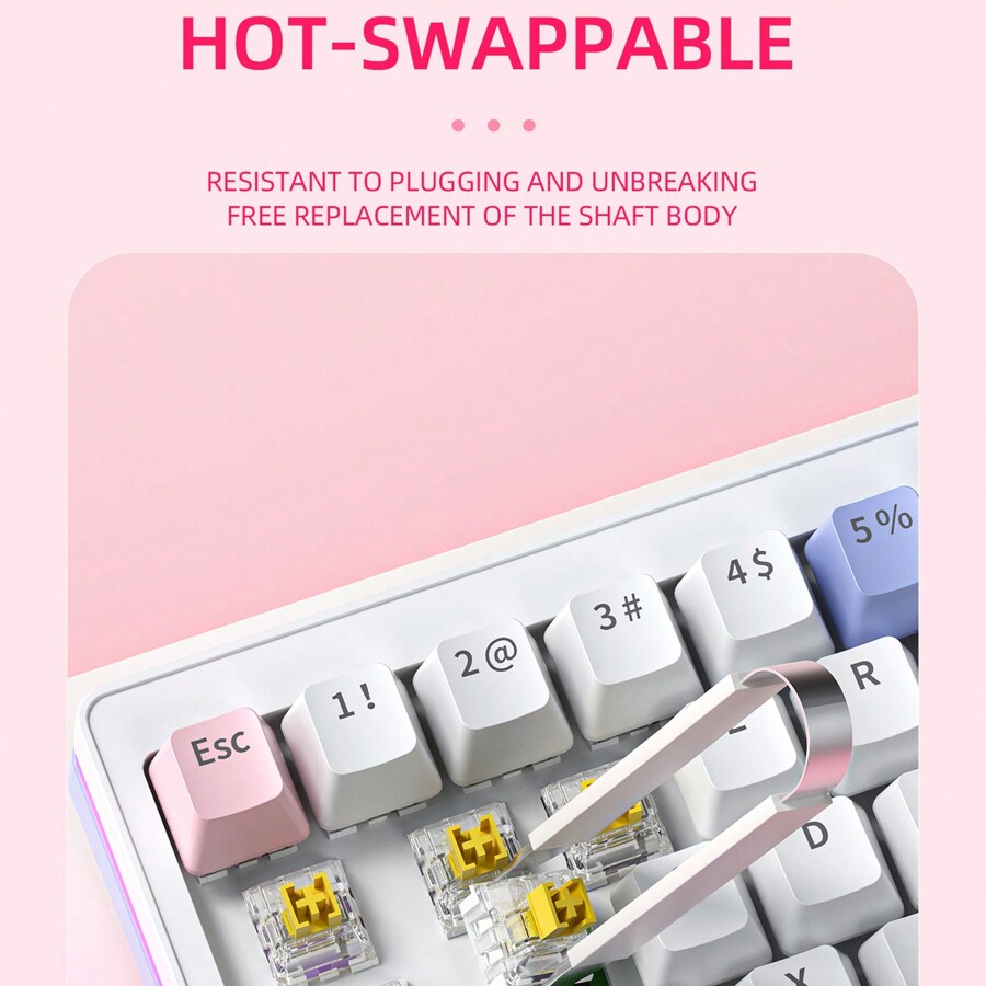 ZIFRIEND ZA63 60% Keyboard 63 Keys Hot Swappable Mechanical Keyboard ...