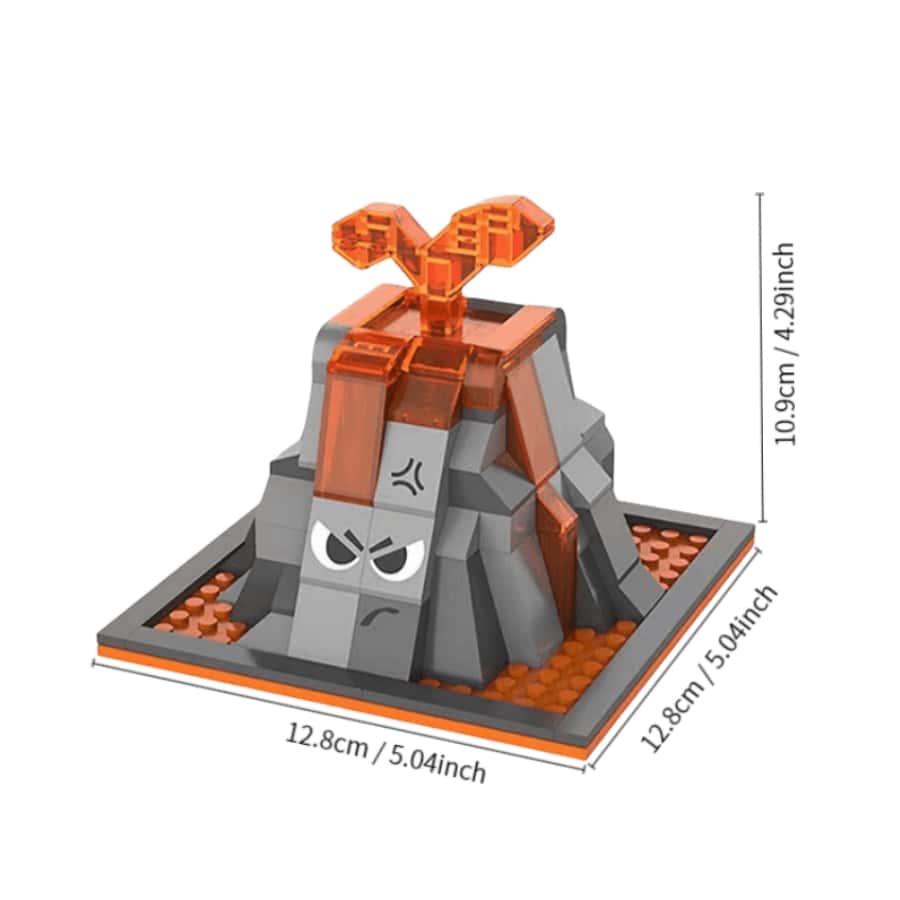 Irritable Little Volcano Bank Building Block Toy, Desktop Stacking ...