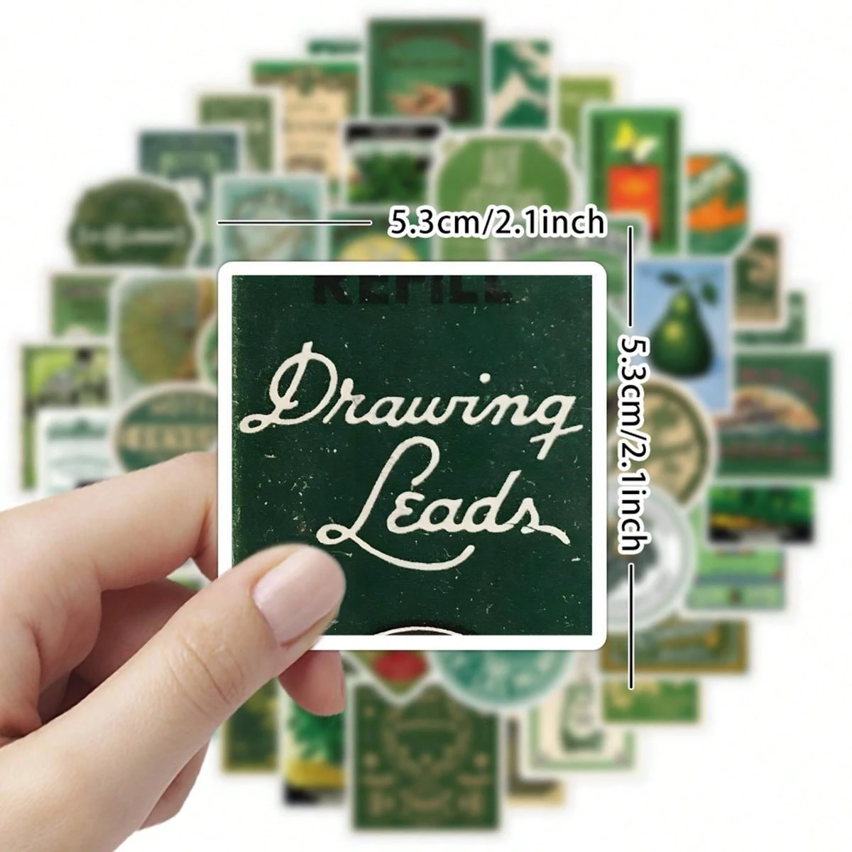 60pcs Green Vintage Stickers | SHEIN USA