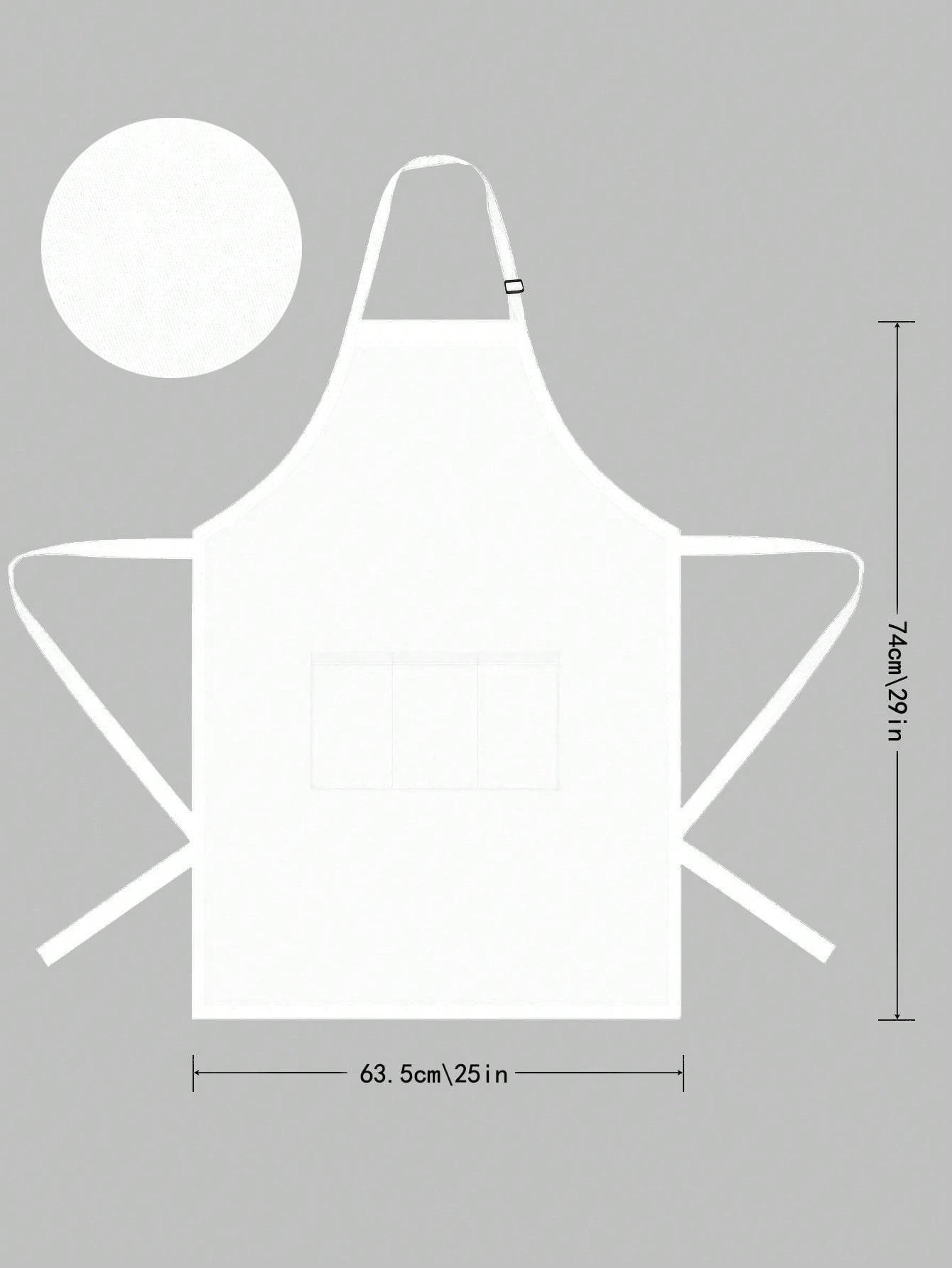 1pc Polyester Apron, Simple White Cooking Apron For Kitchen | SHEIN EUR
