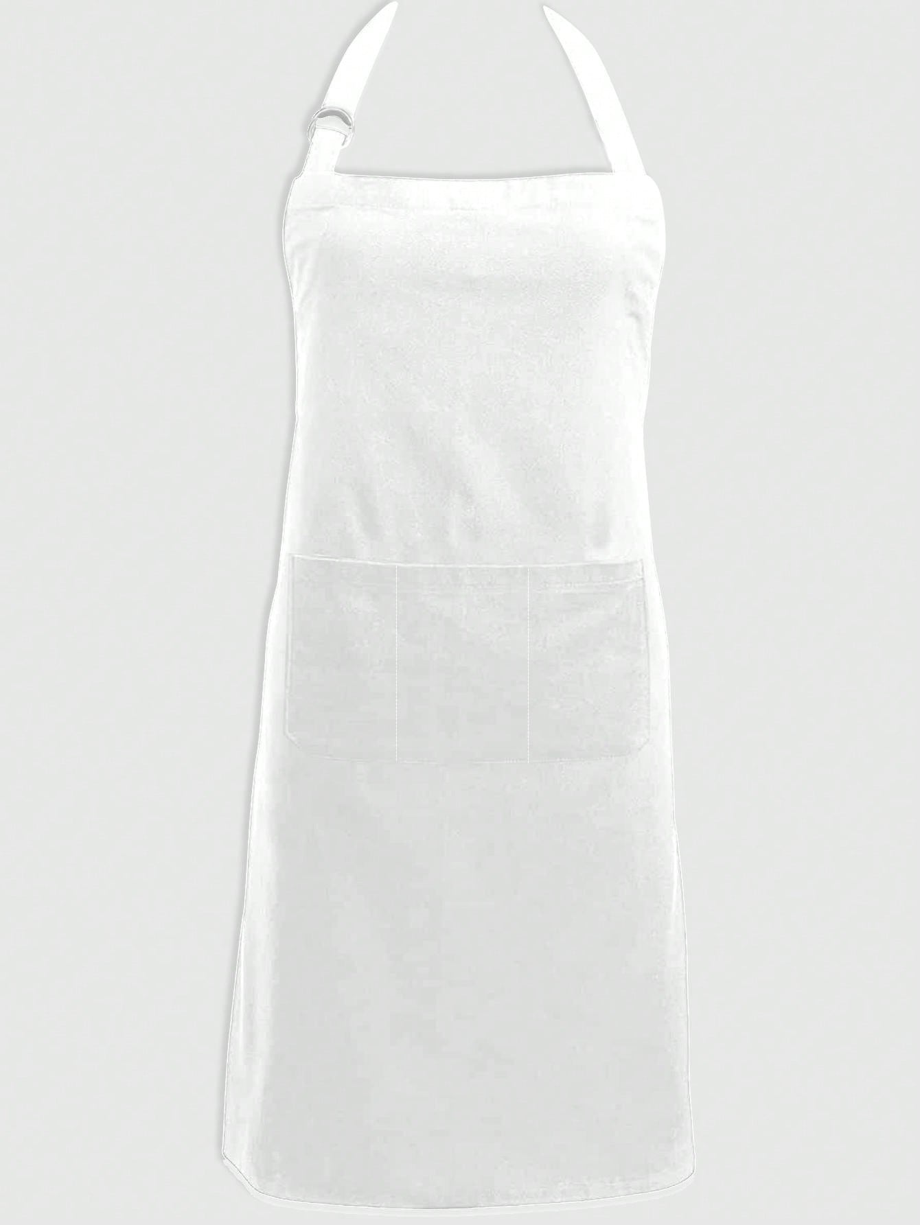 1pc Polyester Apron, Simple White Cooking Apron For Kitchen | SHEIN EUR