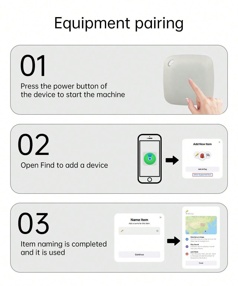 Aiyato Apple Airtag Alternative Anti-lost Device, Officially Authorized ...