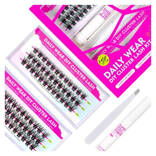 DIY-Lash-Extension-Kit-CAELYMINE Individual Lashes Kit With D Curl Lash ...