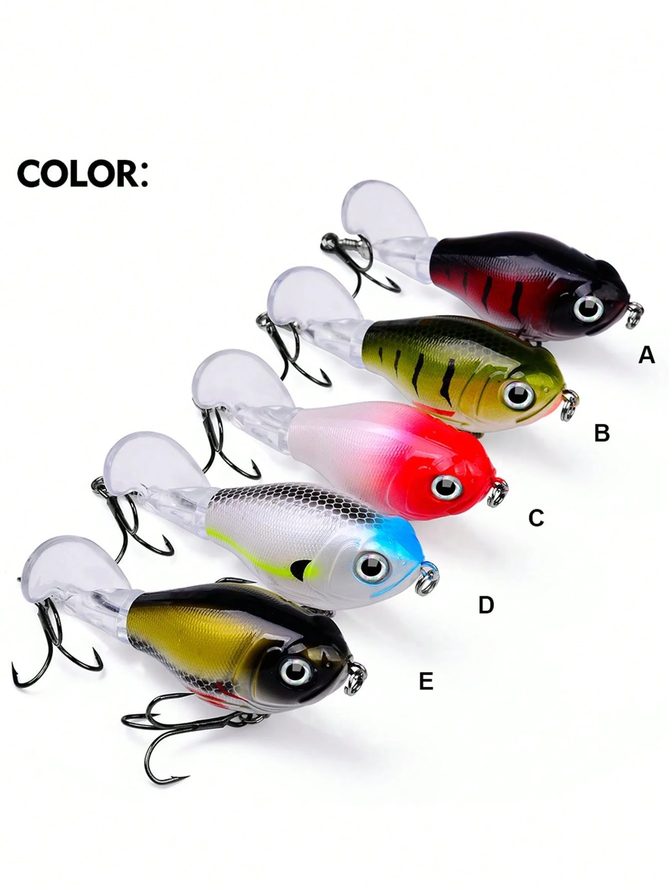 PROBEROS Proberos Whopper Plopper Fishing Lure with Floating Rotating ...