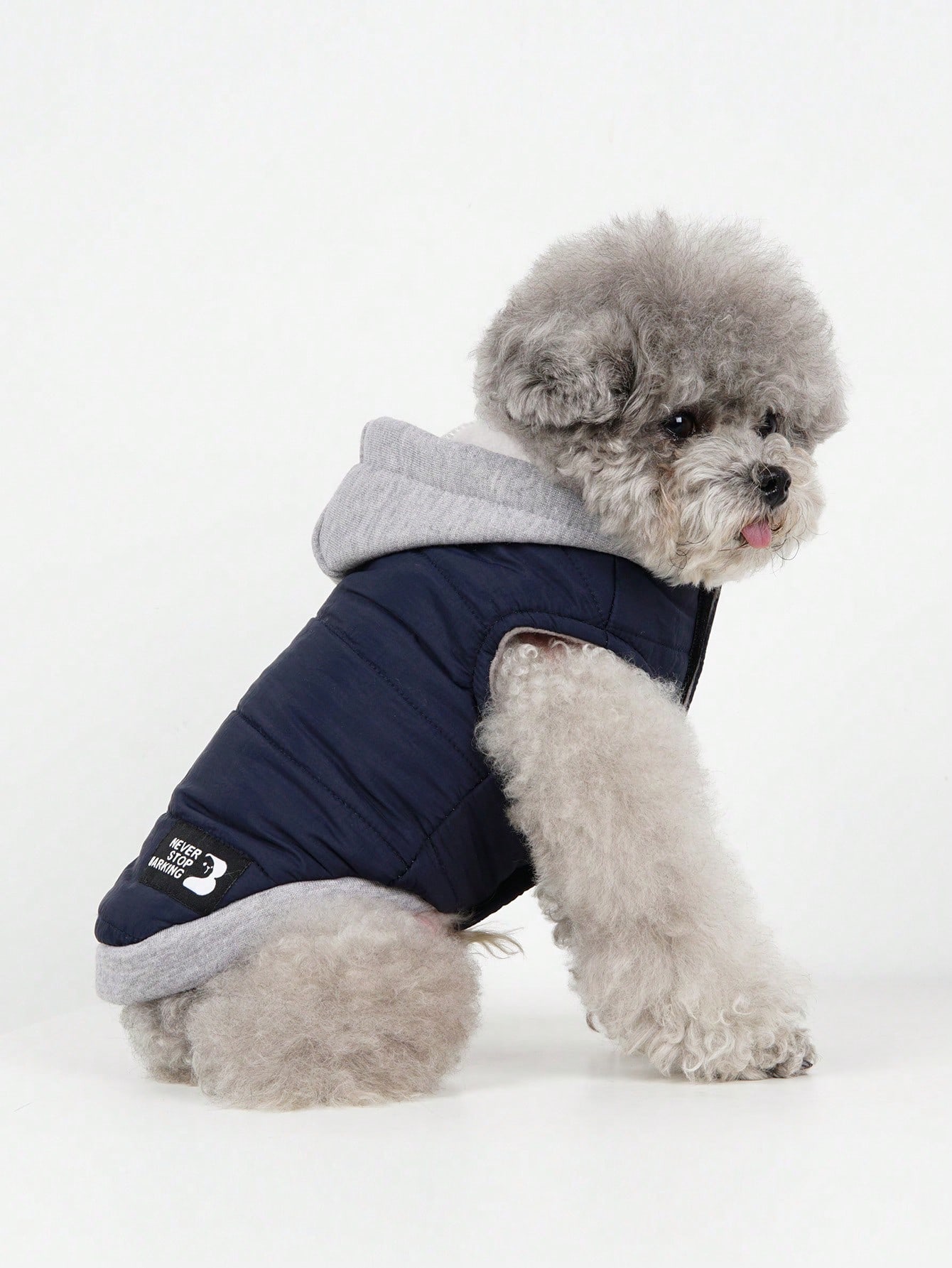 Abrigo Con Capucha Cálido Para Perro Con Diseño De Parches Para Perros ...