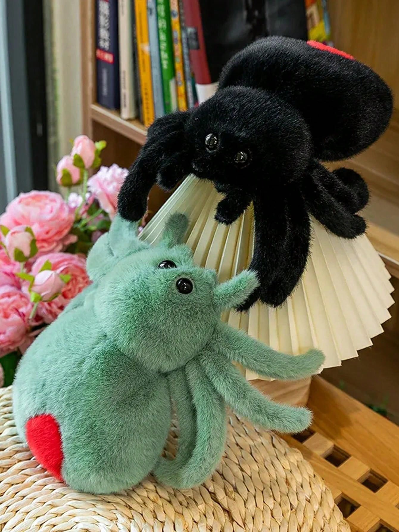 1pc 25cm/10inch Realistic Plush Spider Toy, Cute Animal Doll, Prank ...