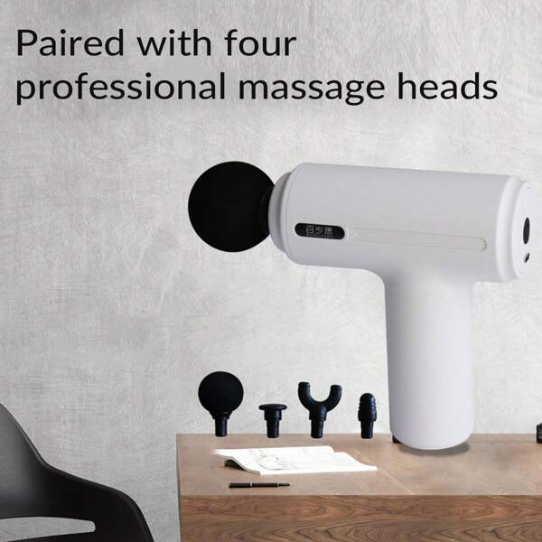 White Rechargeable Portable Massage Gun Shein Eur