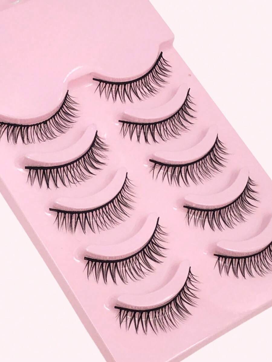 5 pares de pestañas de manga súper naturales Wispy Cross Fairy suaves ...