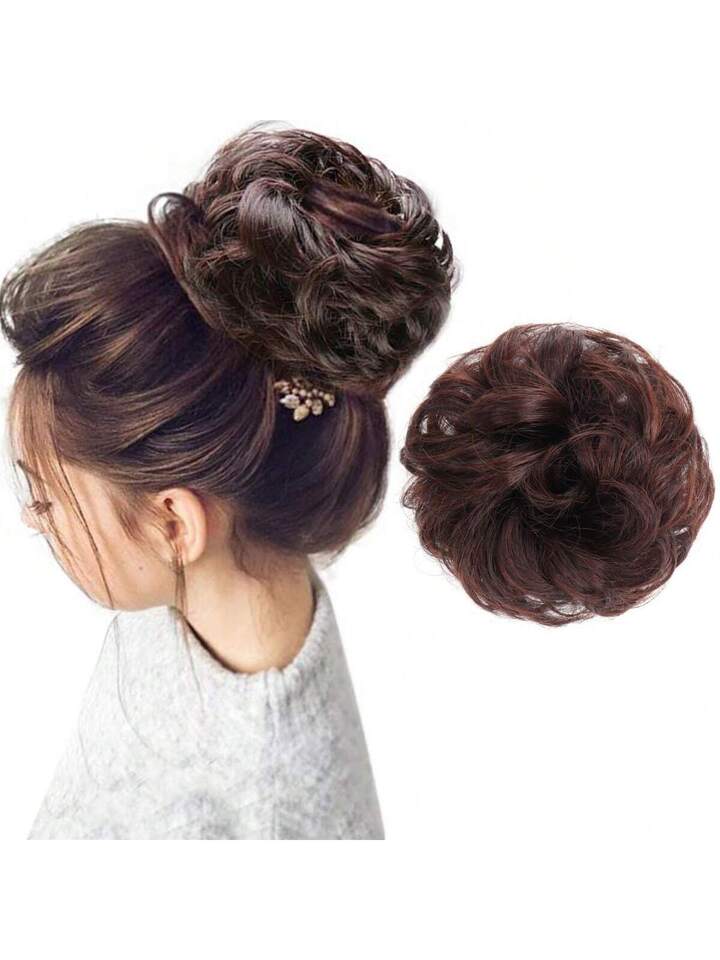 High Messy Hair Bun