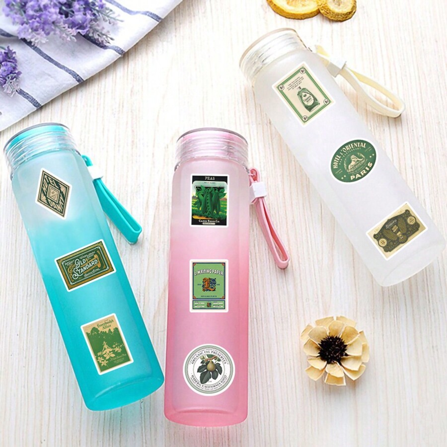 60pcs Green Vintage Stickers | SHEIN USA