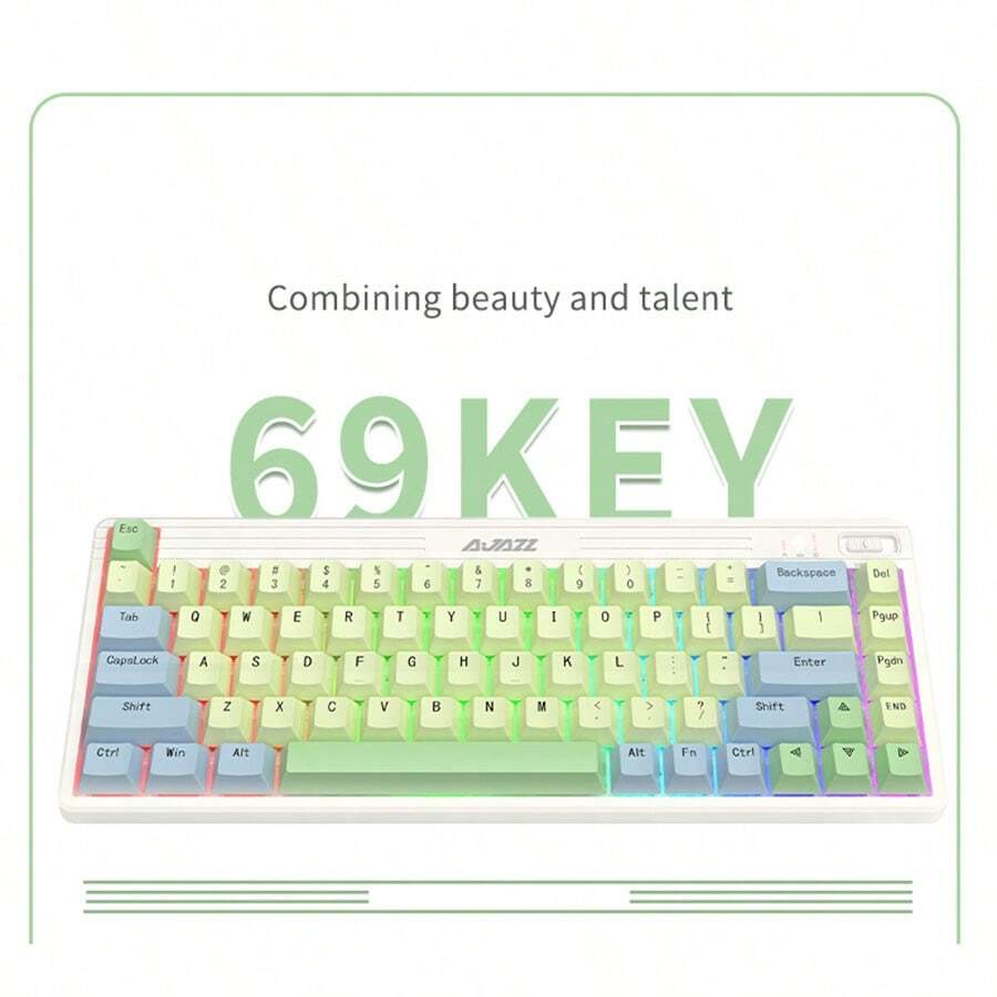 AJAZZ AJAZZ K690Tpro e-sports mechanical keyboard three-mode wireless ...