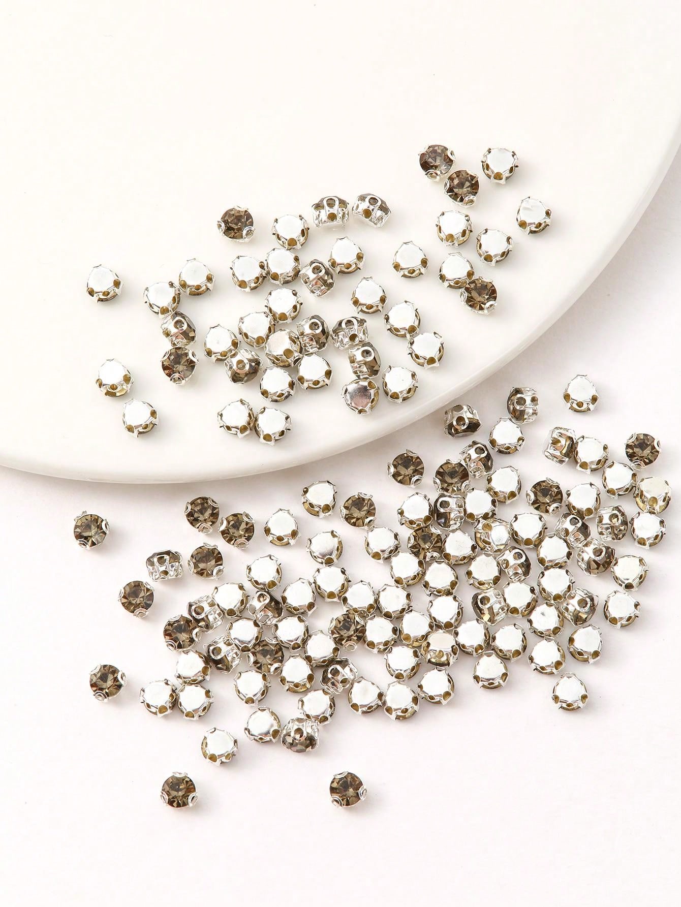 500pcs SS25 Single Claw Colorful 3D Sew-On Rhinestones, Silver-Claw AAA ...