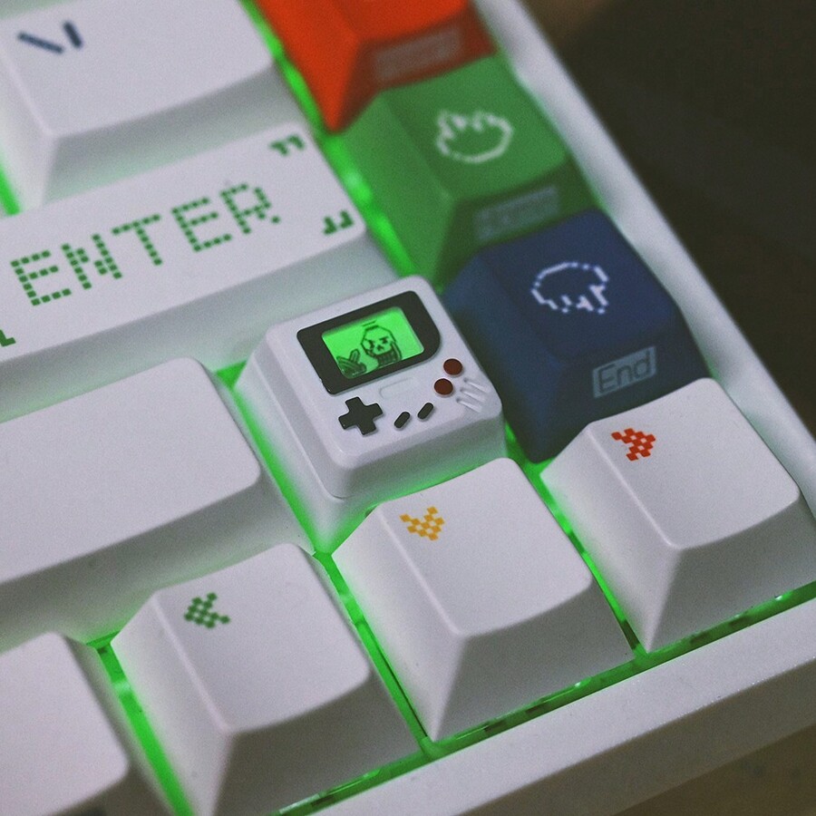 K-04 Black Keyboard Keycaps Vintage 3-in-1 Nostalgic Mini Macintosh ...