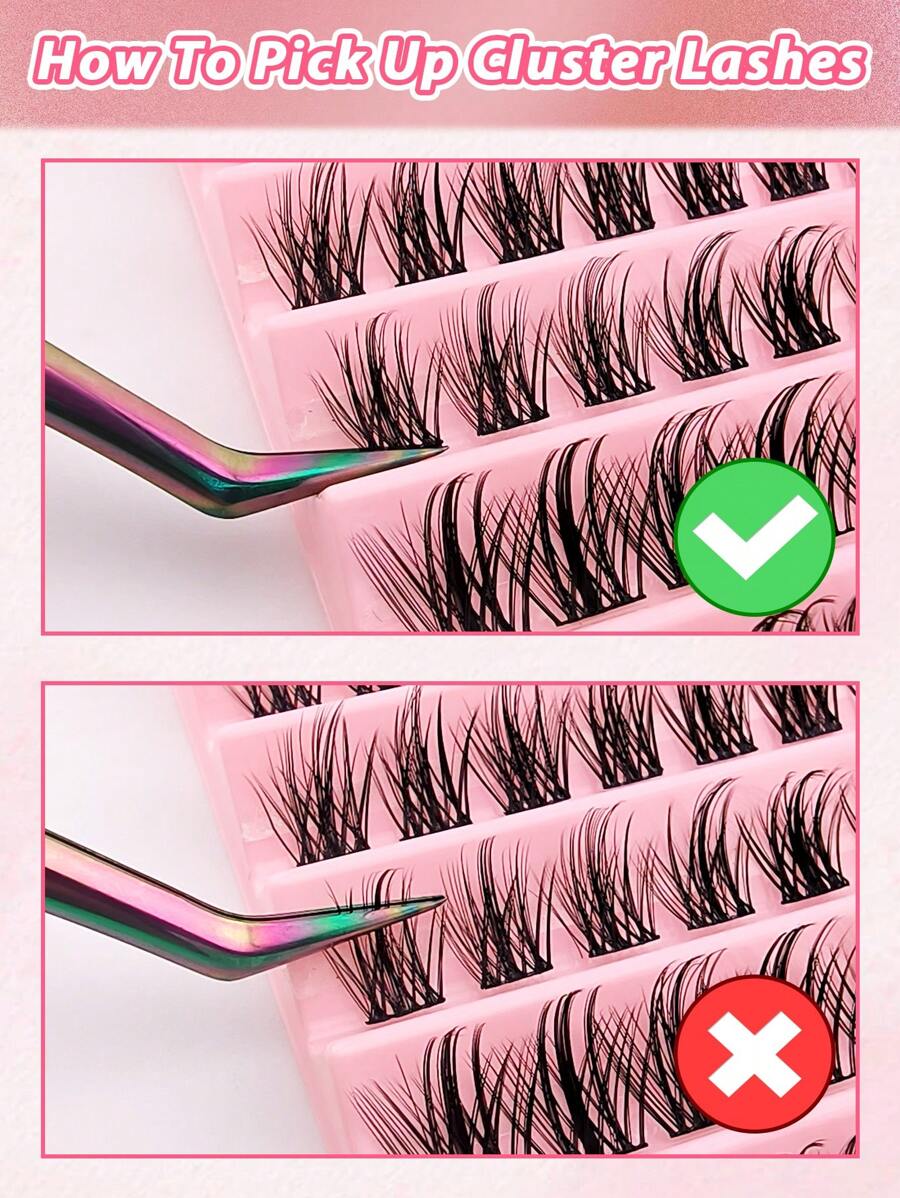 Individual Cluster Lashes 120Pcs Segmented Individual False Eyelashes ...