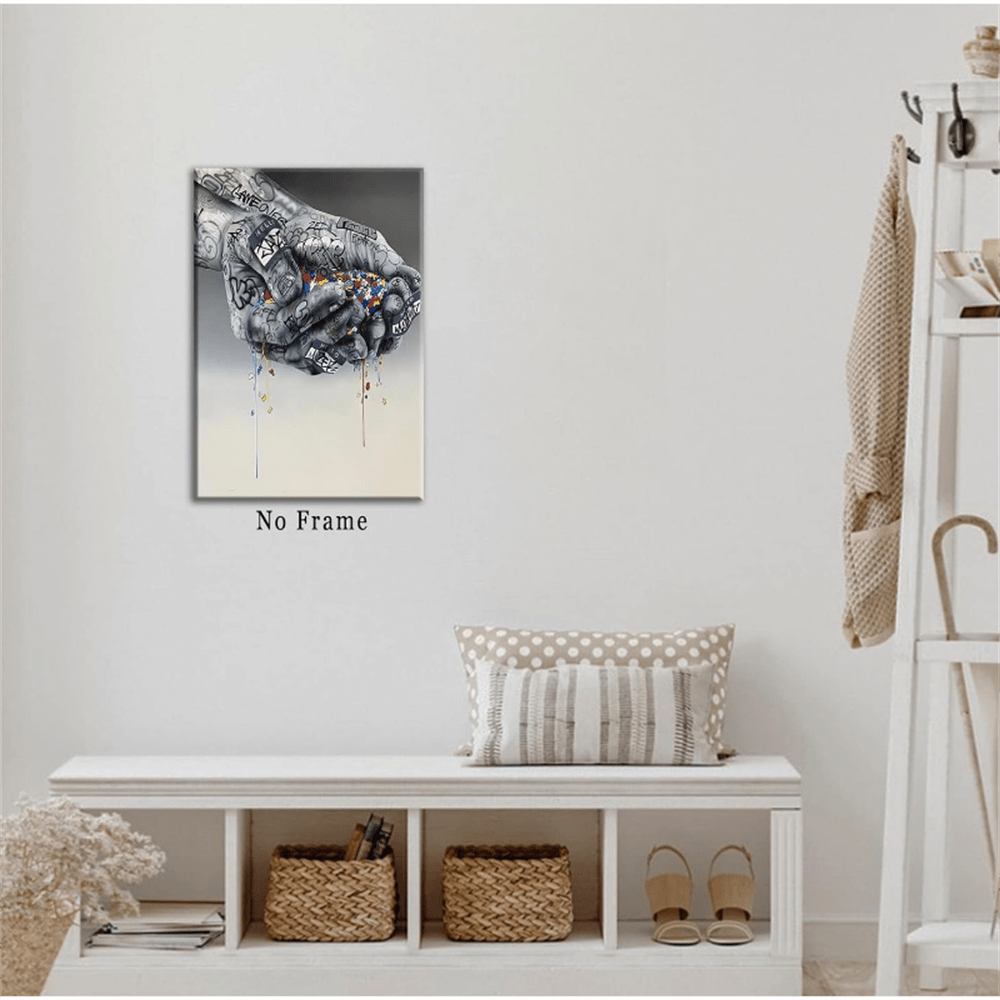 Frameless Graffiti Wall Art Pop Poster Palms Inspirational Colorful ...