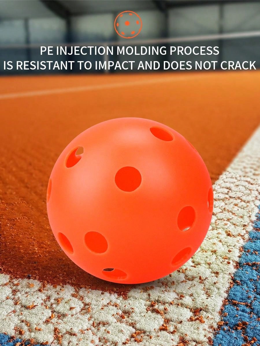 1pc 72mm 26 Holes Orange Pe Material Pickleball For Indoor Practice ...