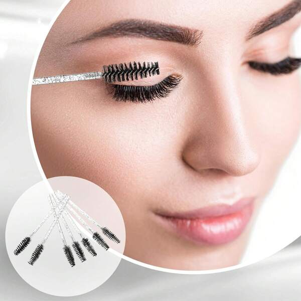 500 Pcs Disposable Mascara Wands Bulk Mascara Eyelash Brush Spoolies ...