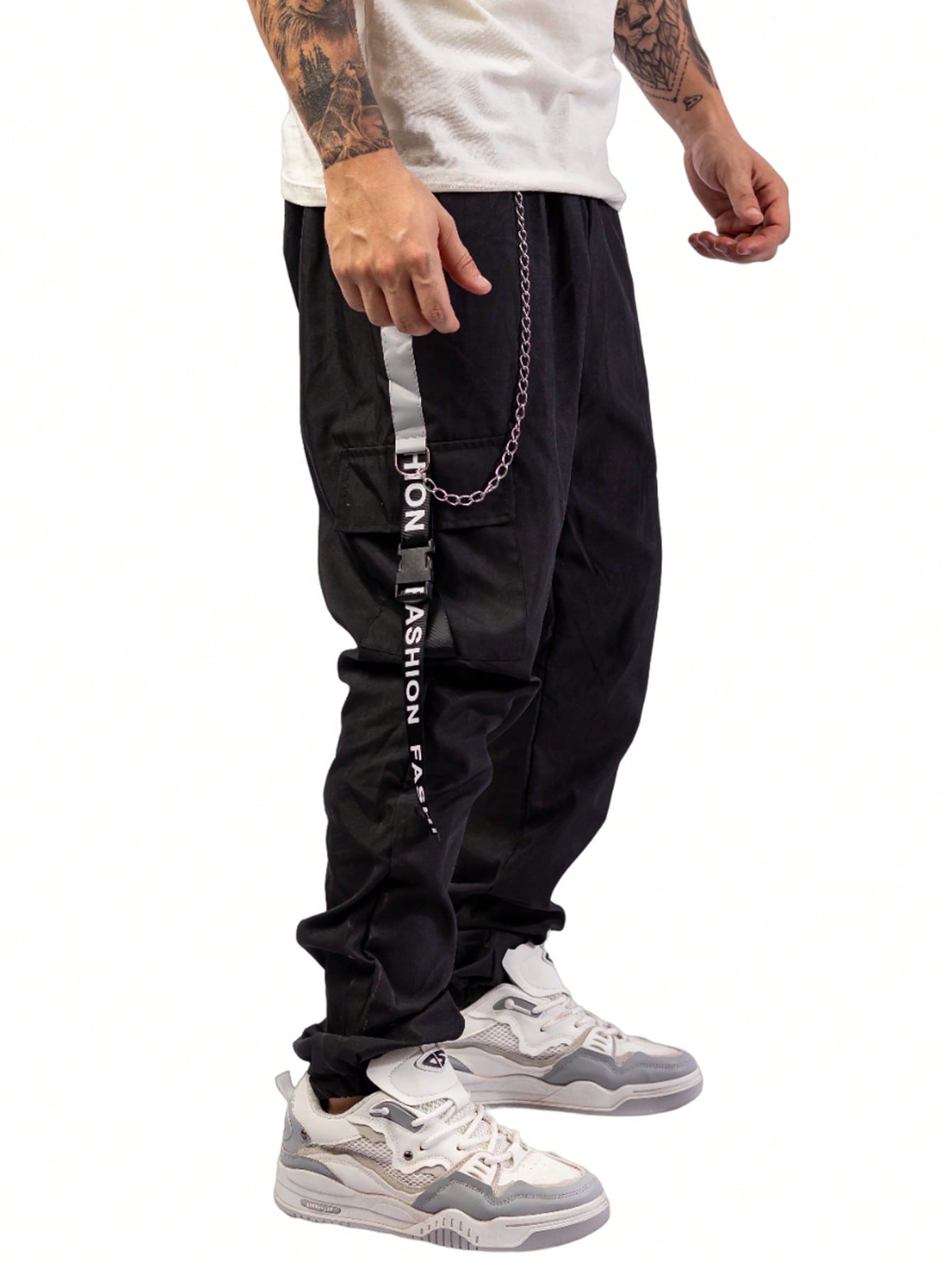 Calça Cargo Masculina larga Gringa Estampada Jogger Rap Trapper ...