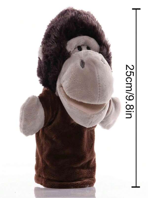 25cm Chimpanzee Plush Toy, Hand Puppet Doll With Movable Mouth | SHEIN USA