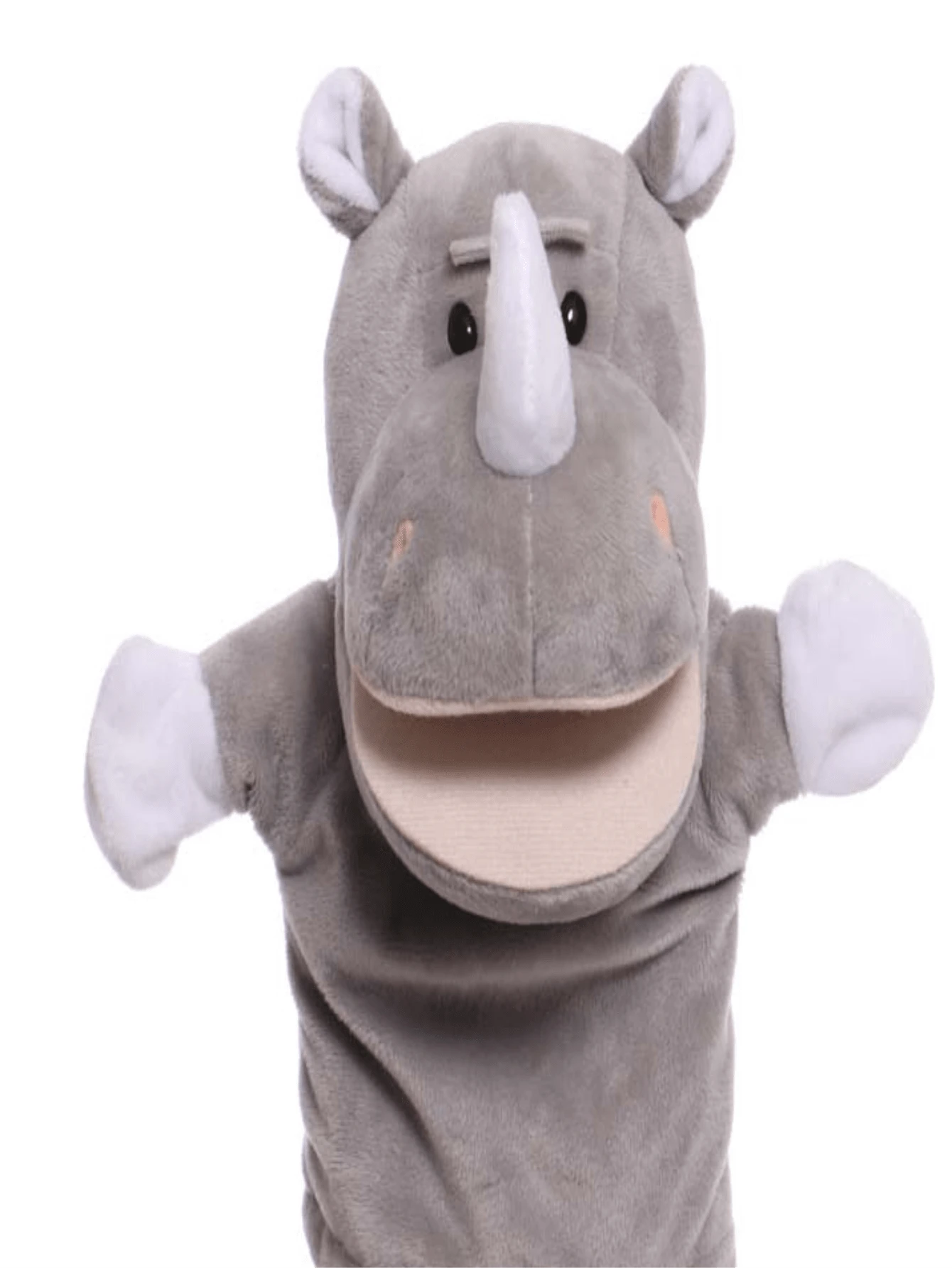 25cm Rhinoceros Plush Toy Hand Puppet Doll With Movable Mouth, Suitable ...