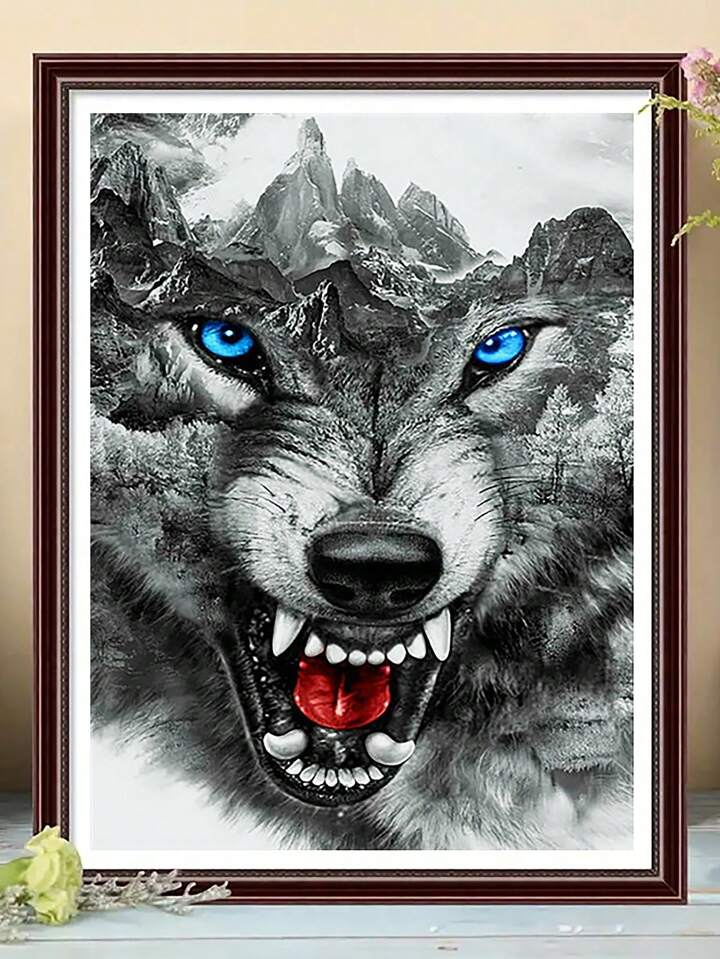 Angry Wolf Painting