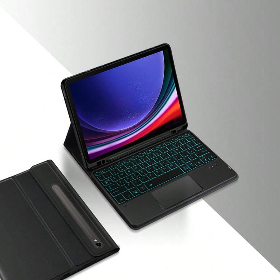 Backlit TrackPad Keyboard Case Cover Compatible With Samsung Galaxy Tab ...