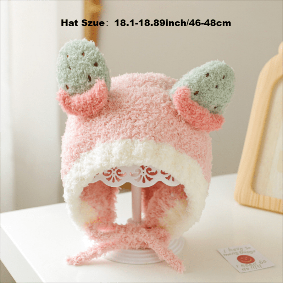 Gorro De Punto Cálido Para Bebés De 1 A 2 Años Con Orejeras, Decoración ...