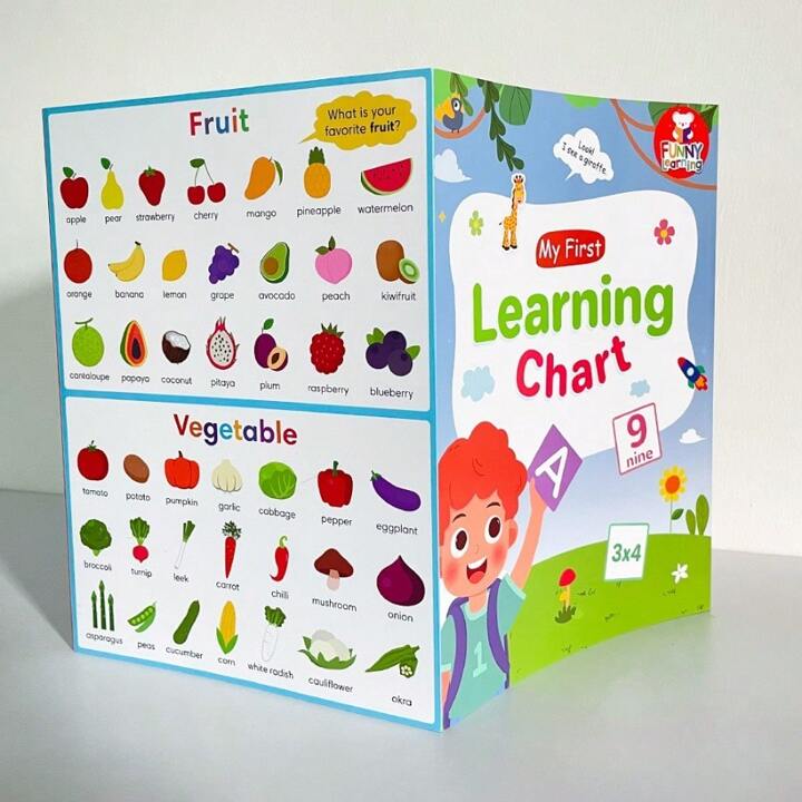 My First Learning Chart English Words Learning Poster Flashcards ...
