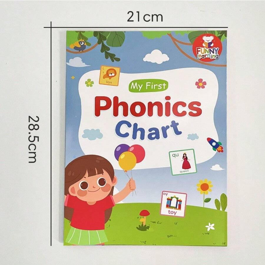 My First Phonics Chart Learning Poster English Flashcards Worksheet ...