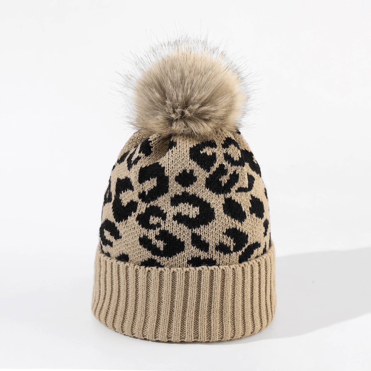 Leopard Pattern Pom Pom Decor Beanie | SHEIN USA