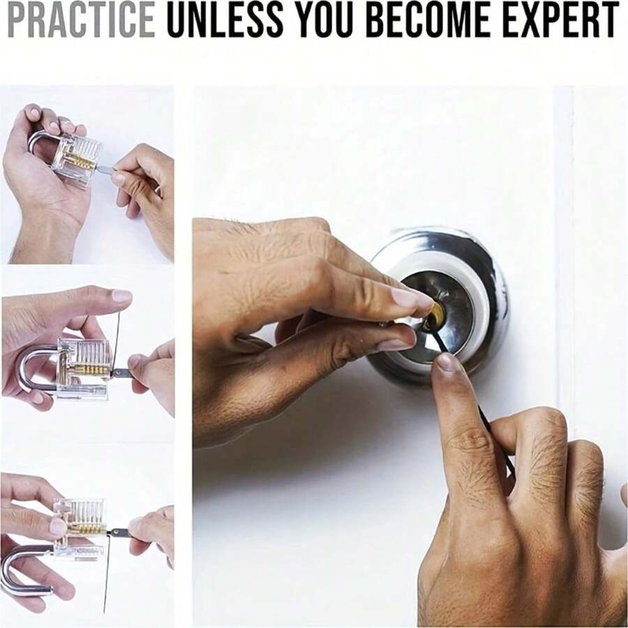 15Pcs Stainless Steel Opening Door Lock Pick Set, 304 Marine Series ...