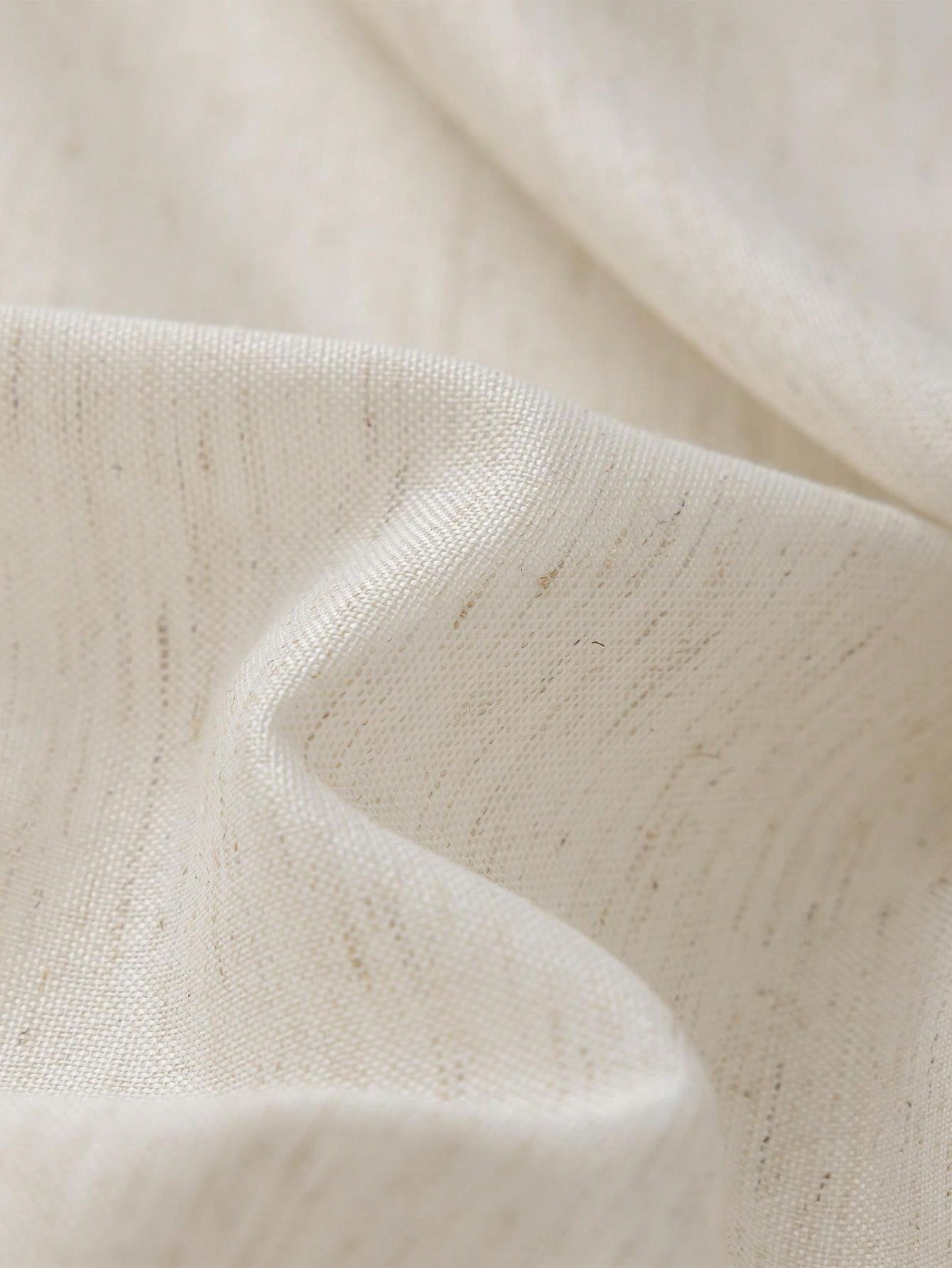 2 Panels Natural Country Style Semi-Blackout Curtains With Elegant ...