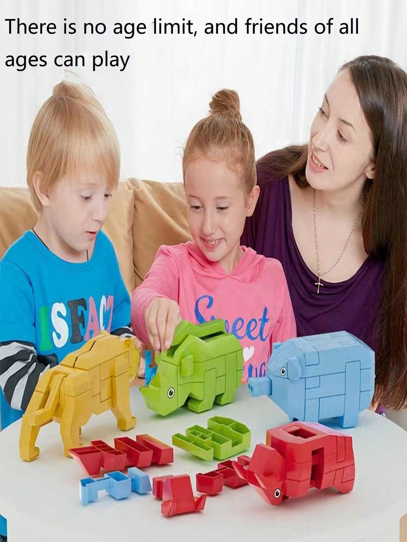 A Series Of Fun Puzzle Animal Assembly Toys With No Age Limit For Play ...