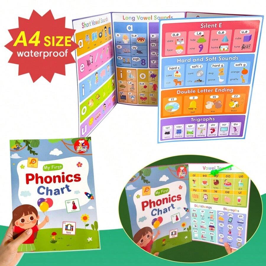My First Phonics Chart Learning Poster English Flashcards Worksheet ...