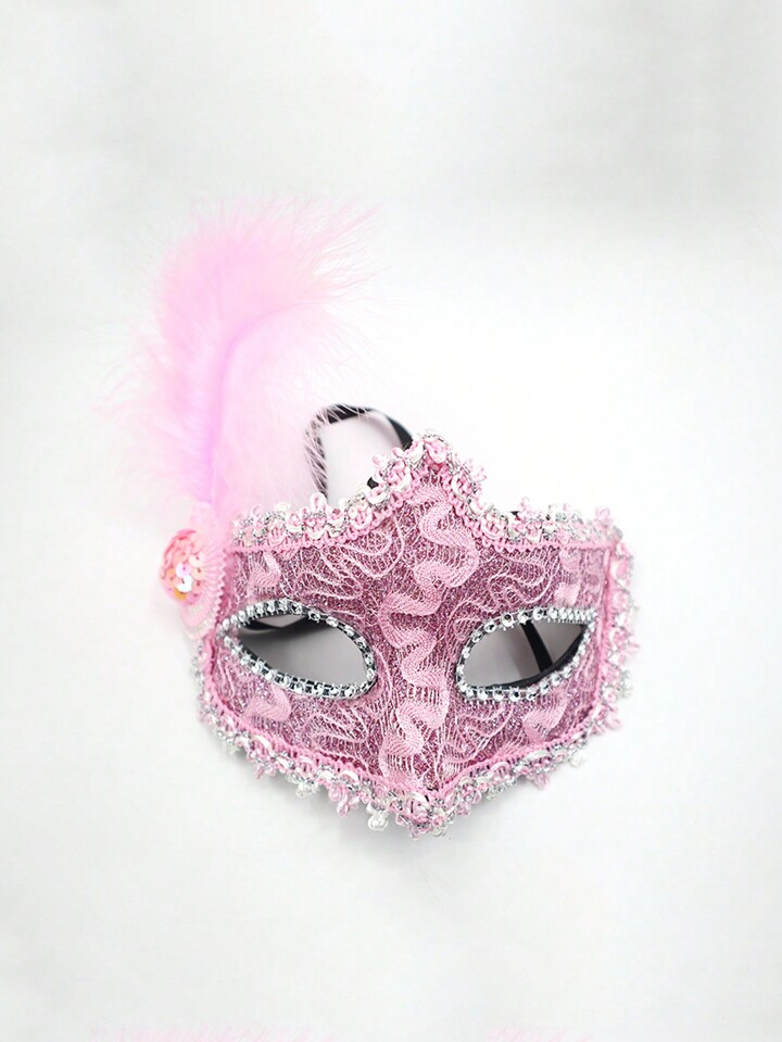 Silver And Pink Masquerade Masks