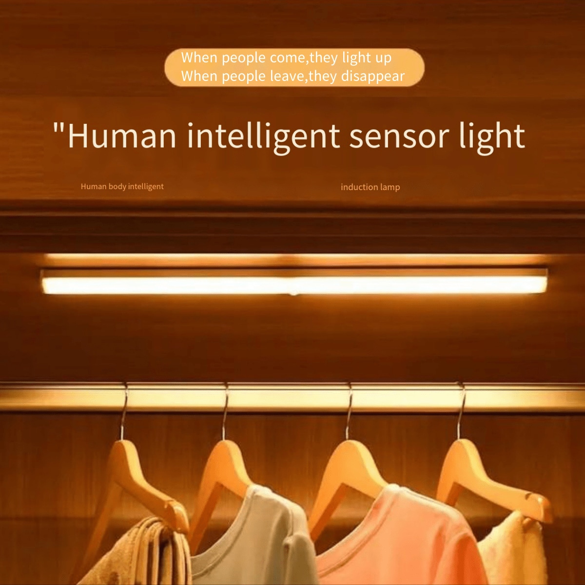 A piece of LED intelligent human induction magnetic long bar wireless ...