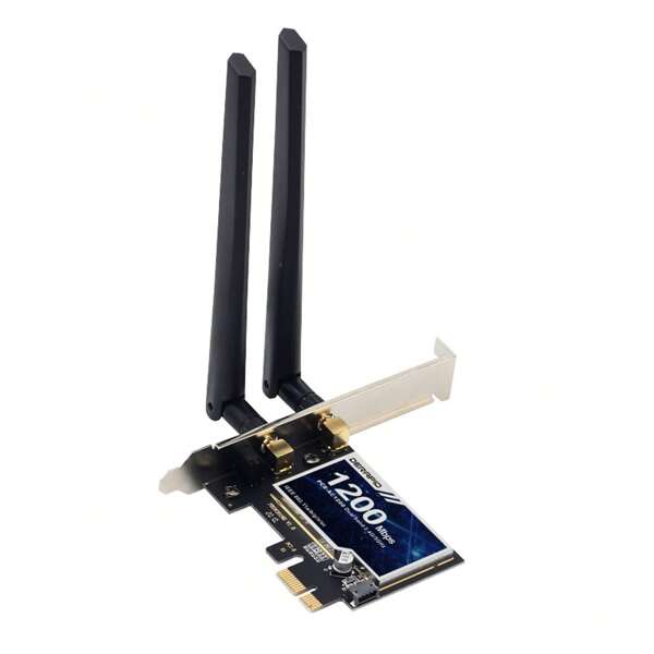 DERAPID PCIe WiFi Card for Desktop (PCE-AC1200) Dual Band 2.4Ghz 5Ghz ...
